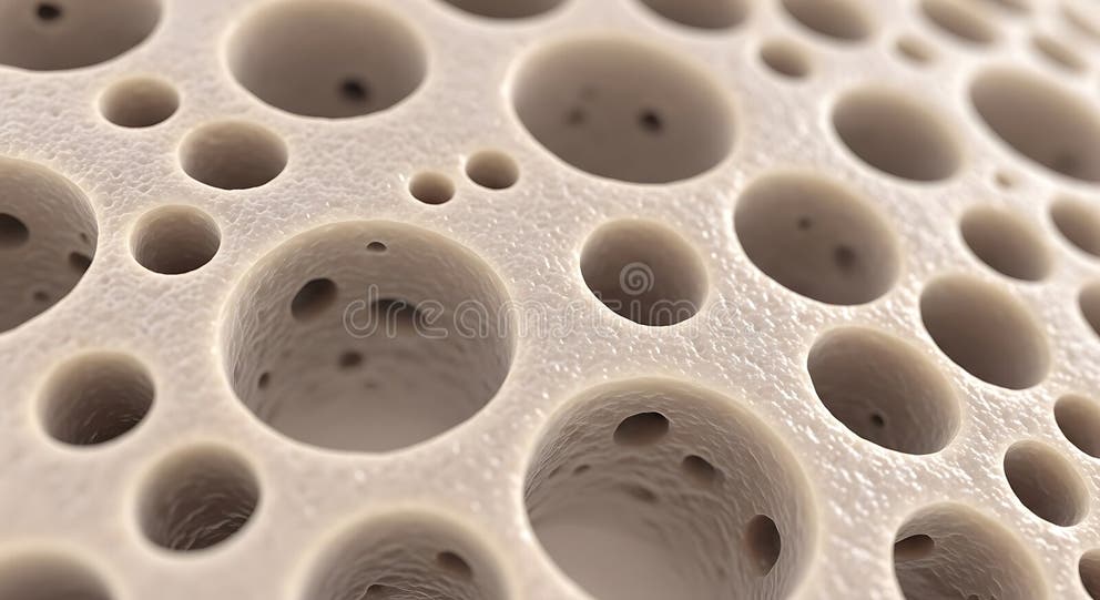 Close-up View of a Porous Material Stock Illustration - Illustration of ...