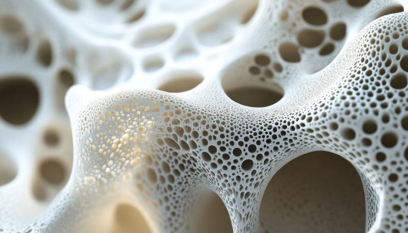 Close-up View of Porous Structure Showcasing Intricate Patterns and ...