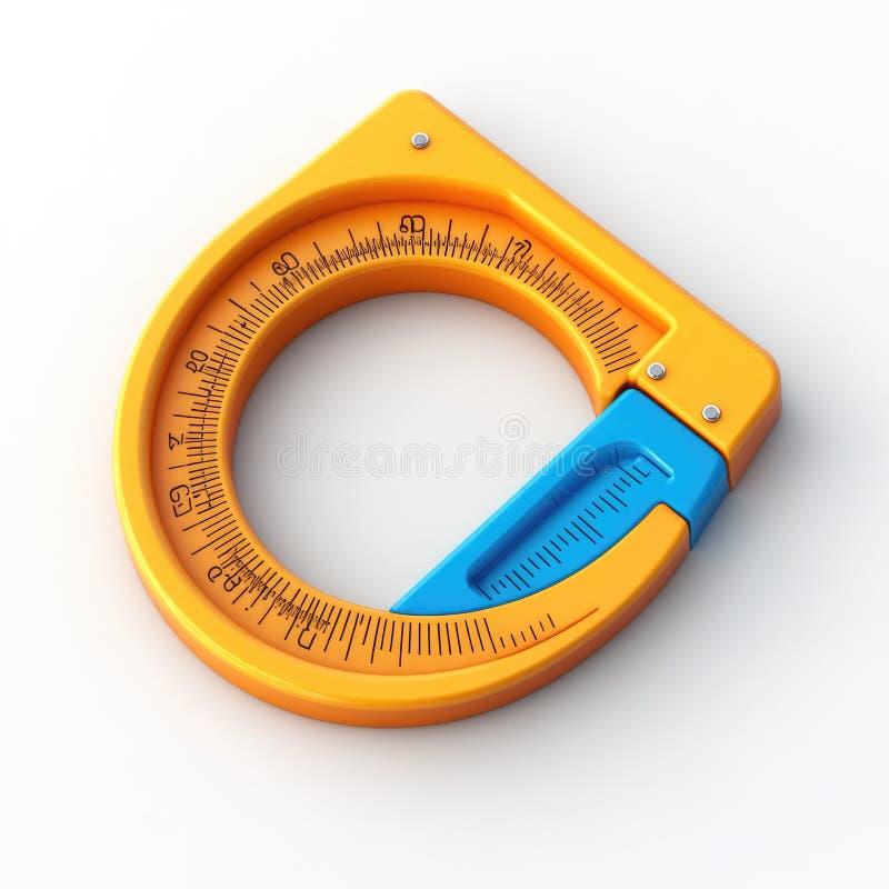 Colorful Circular Protractor for Measuring Angles and Arcs Stock ...