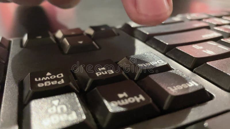 Press the Delete Button on the Keyboard. Stock Footage - Video of black ...