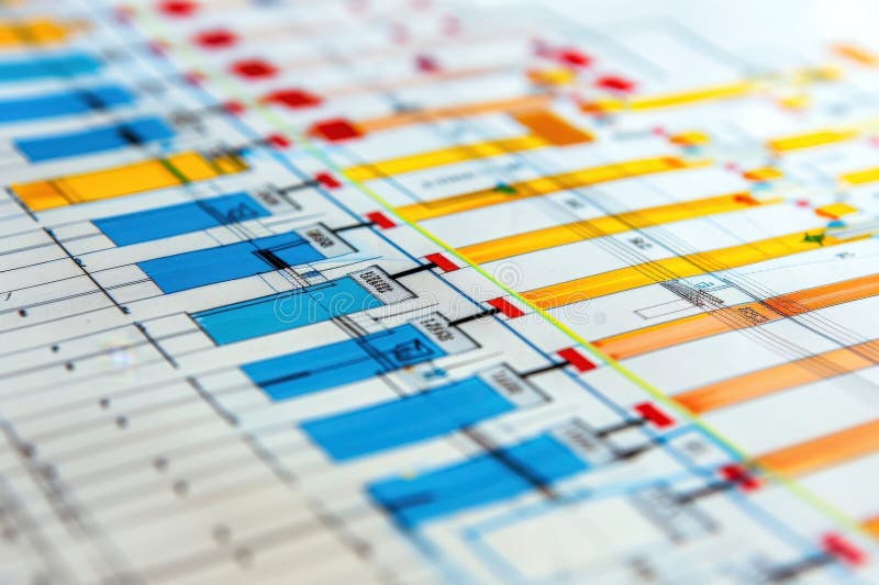A Symphony of Color in Project Management Chaos Stock Illustration ...