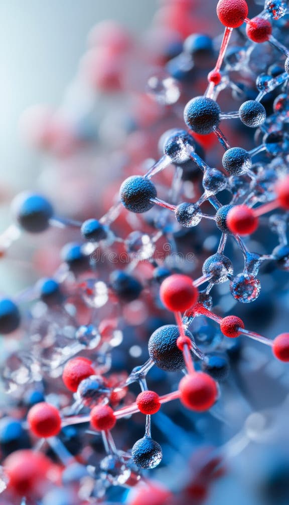 Close Up View of Protein Molecules Under a Microscope Showcasing ...