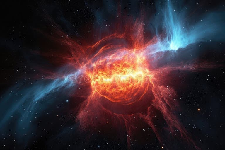 A Close-up View of a Protostar within the Nebula Stock Photo - Image of ...