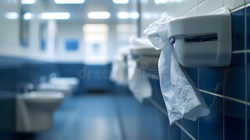 Bacteria on Tissue Dispensers in the Bathroom Pathogens. a Close-up ...