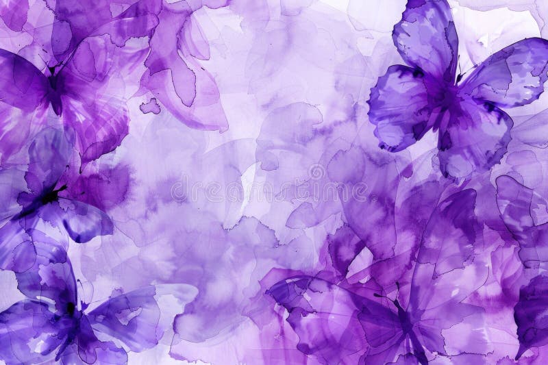 A Close-up View of Purple Butterflies on a Pure White Background Stock ...