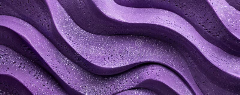 Close Up View of a Purple Wave Pattern Stock Image - Image of sand ...