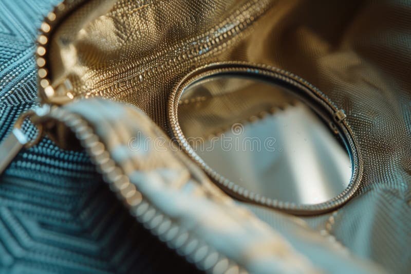 A Close-up View of a Purse with a Built-in Mirror. Perfect for Checking ...