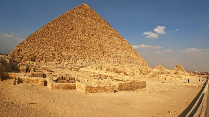 Close Up View of Pyramid of Giza in Egypt Walking beside the Masssive ...