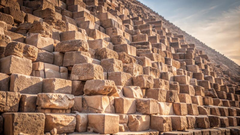 A Closeup View of the Pyramid of Giza Showcasing the Intricate Details ...