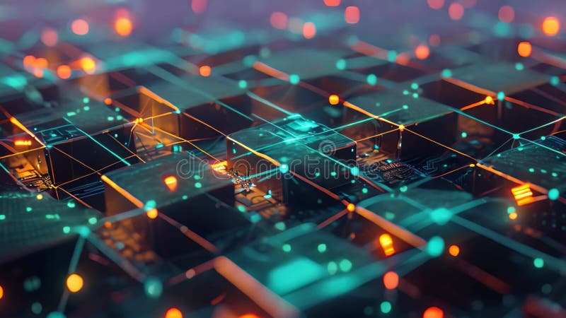 Close Up View of a QWERTY Computer Keyboard with Backlit Keys, Abstract ...