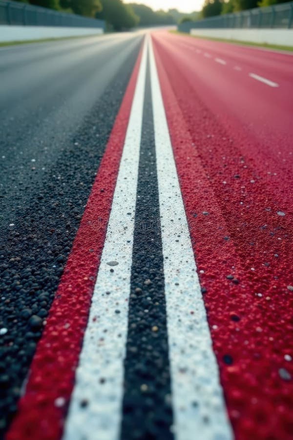 Close Up View of Racing Line Markings on Track, Race, Texture, White ...