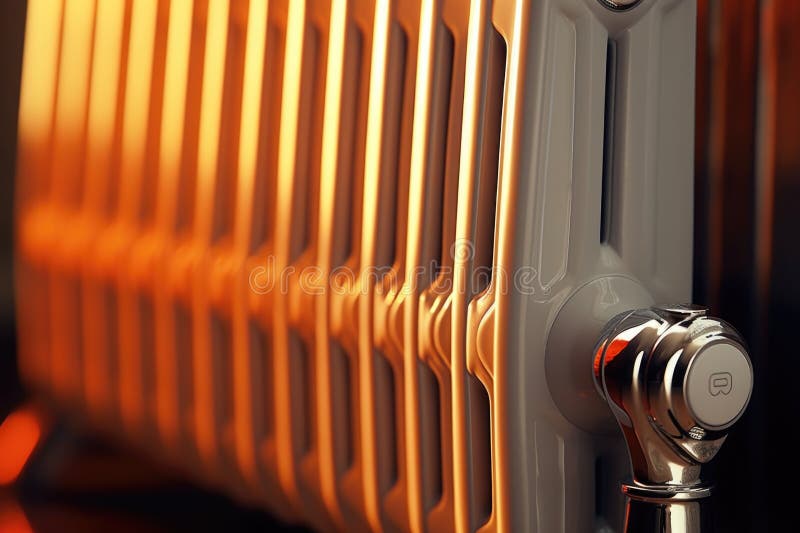 A Close-up View of a Radiator Placed on a Table. this Image Can Be Used ...