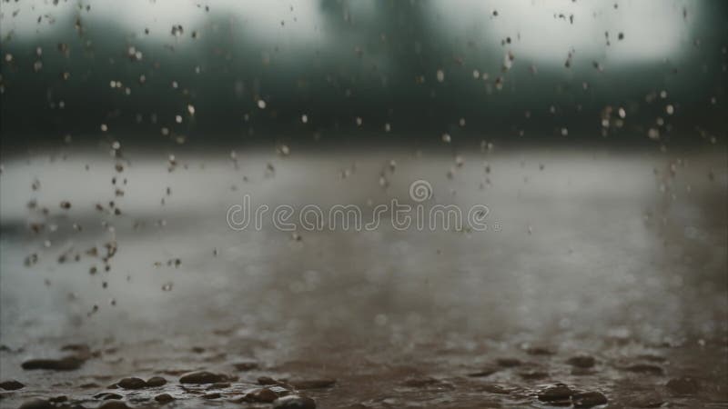 Rain Drops on a Dusty Ground Stock Footage - Video of landscape ...