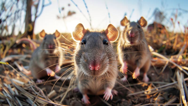 A Close-up View of a Rat Looking Directly at the Camera, with Its Eyes ...
