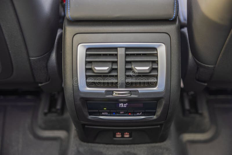 Close-up View of Rear Dual-zone Climate Control of New Car. , Stock ...