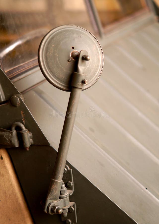 Close-up View of Rear-view Mirror of Old Antique Jeep Stock Photo ...