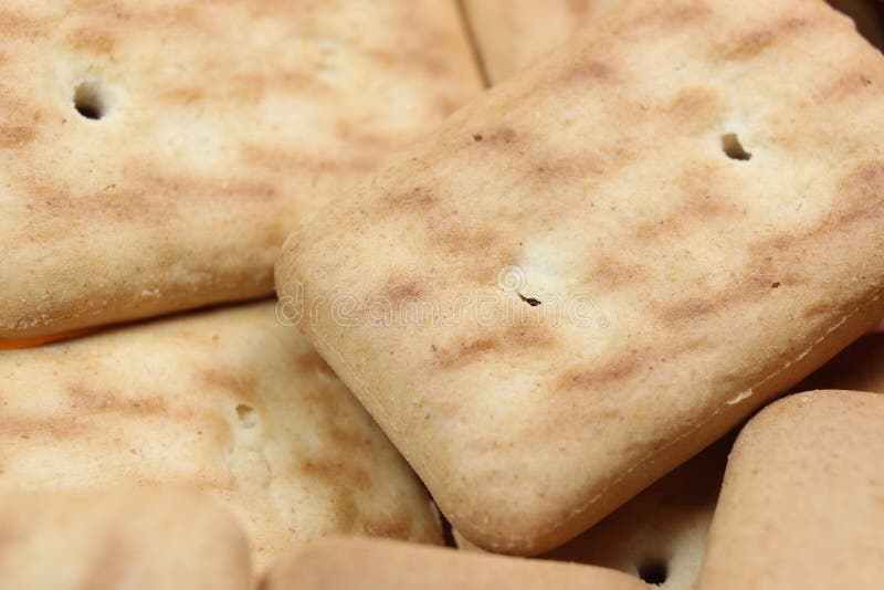 Close Up View Rectangular Biscuits with Small Pores Stock Photo - Image ...