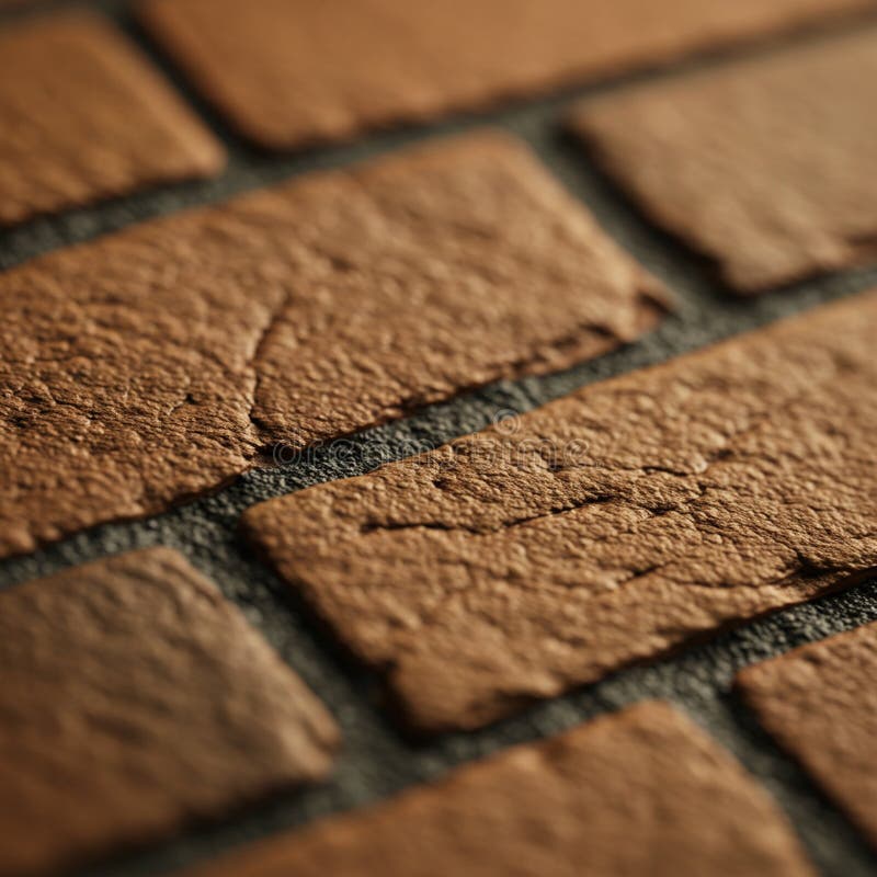 Close-up View of Rectangular Brown Bricks with a Rough, Textured ...