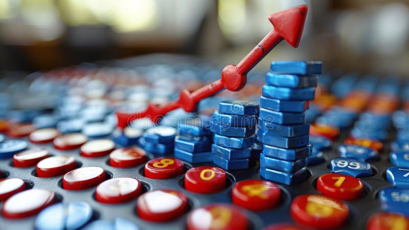 Red Arrow on Top of Map stock image. Image of geography - 317031955