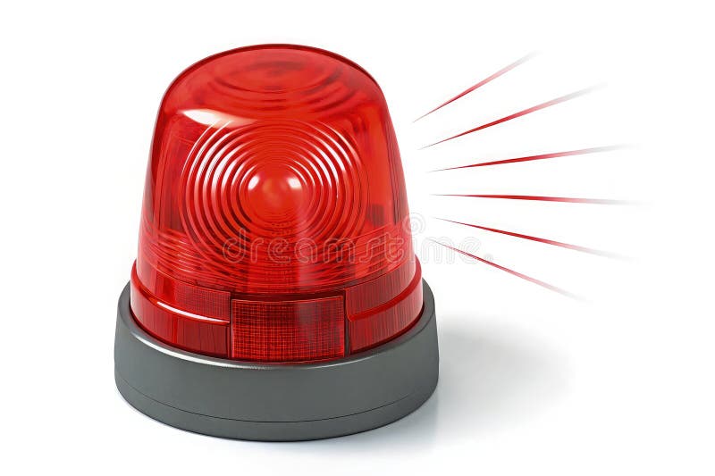 Flashing Red Ambulance Light Signaling Emergency Situation at Night ...