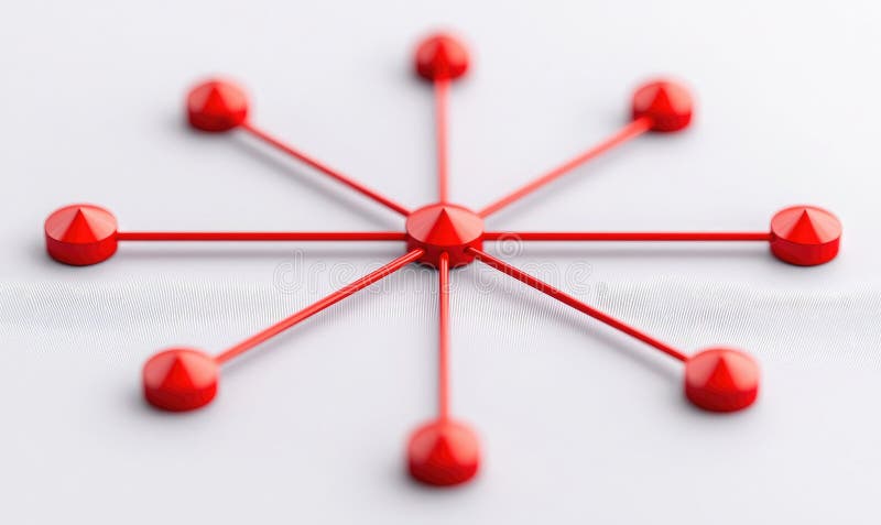 A Close-up View of a Red Network Structure, Symbolizing Connectivity ...