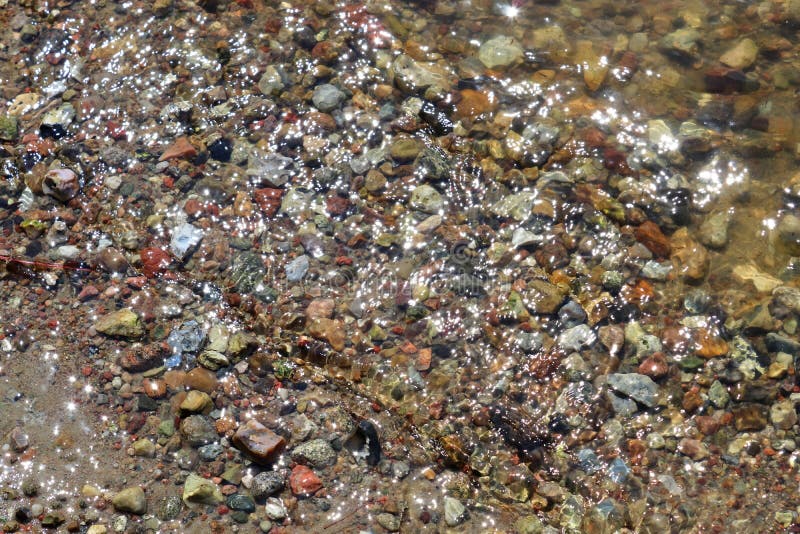 Close Up View on a Reflective Water Surface with Waves and Ripples in ...