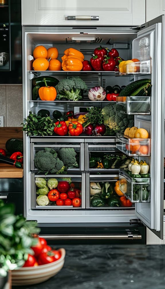 Close Up View of Refrigerator with Integrated Touchscreen Display for ...
