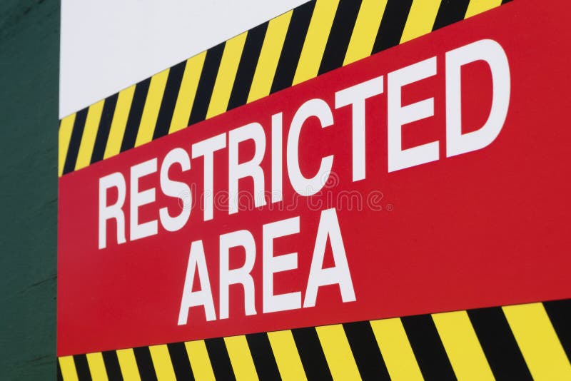 Restricted area sign stock photo. Image of defense, secure - 121020038