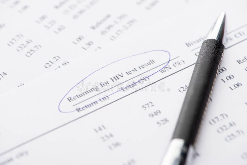 Up View of Returning for HIV Stock Photo - Image of lettering, symbols ...