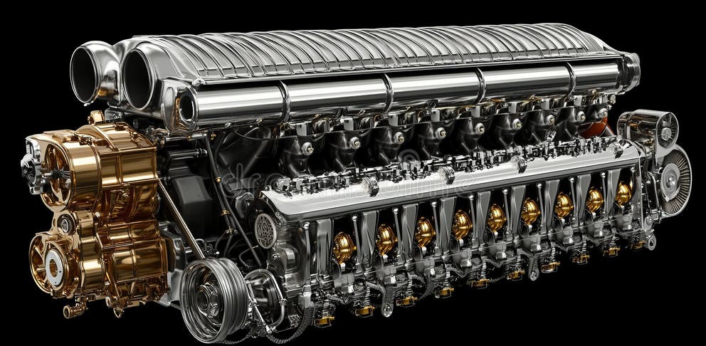 A Close-up View Revealing the Complexity of Internal Machine Parts ...