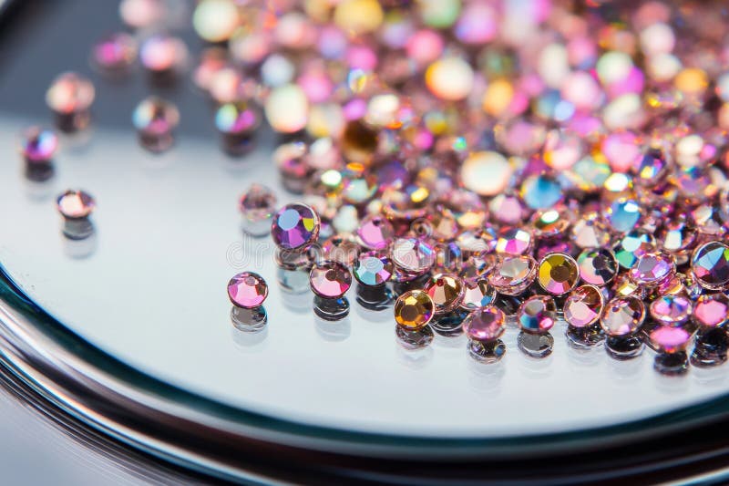 A Close-up View Reveals an Array of Tiny Rhinestones Scattered Across a ...