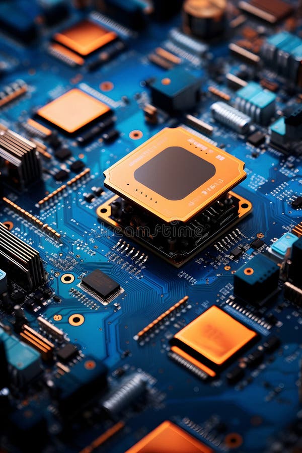 Close-up View Reveals a Central Processing Unit Installed on a Complex ...