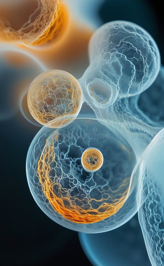 A Close Up of a Cell with Many Cells Stock Illustration - Illustration ...