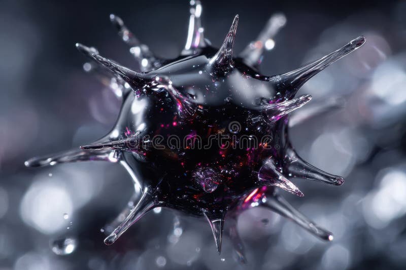 Microbial Structure Emerges in Dark Background with Intricate Details ...