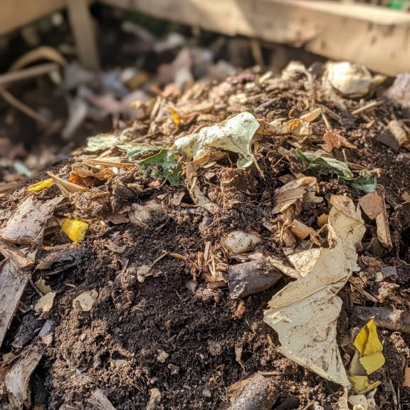 A Close-Up View of Rich Compost with Decomposed Organic Matter Stock ...