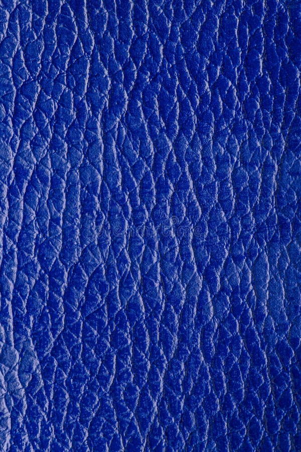 A Close-up View of a Rich, Royal Blue Leather Texture with a Pebbled or ...