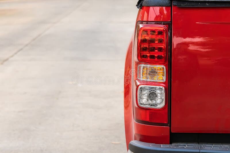 Close-up View of a Right Side Car Tail Light Lamp Mounted on the Back ...