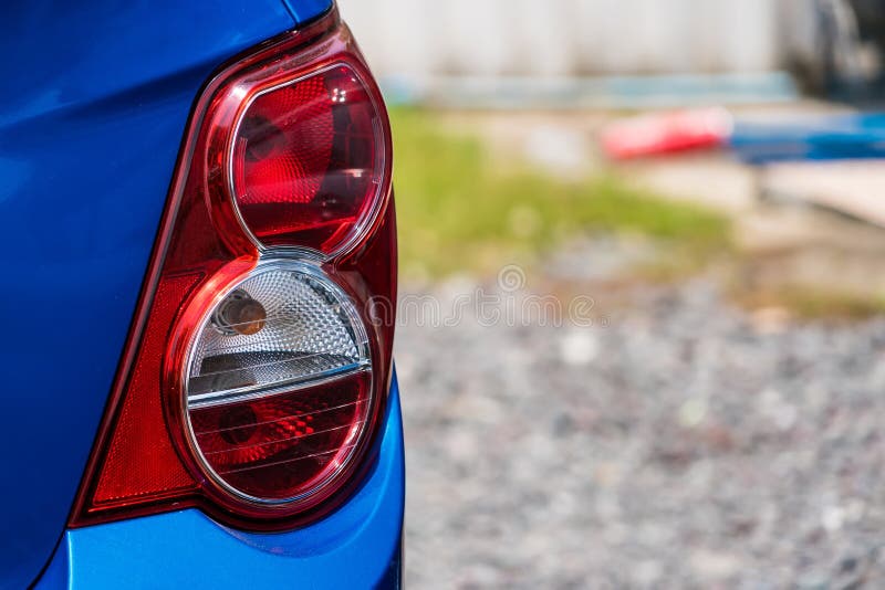 Close-up View of a Right Side Car Tail Light Lamp Mounted on the Back ...