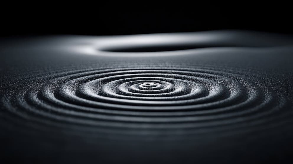 A Close-up View of a Rippling Surface, with a Small, Bright Spot at the ...