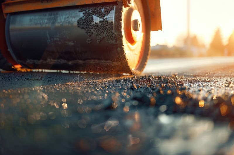 A Close-up View of a Road Roller Lying on the Ground, Possibly Broken ...