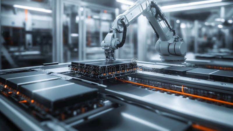 Robotic Automation Process High Tech Manufacturing Factory Industrial ...