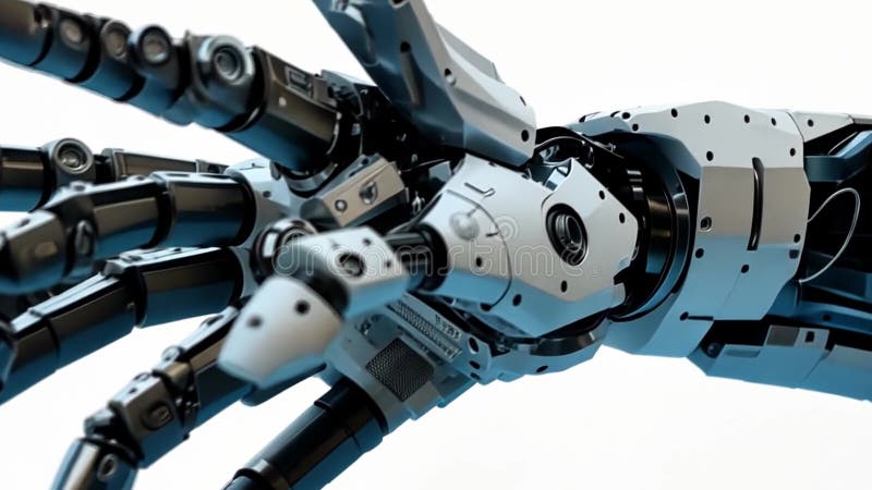 A Close-up View of a Robotic Hand. the Design is Sleek and Innovative ...
