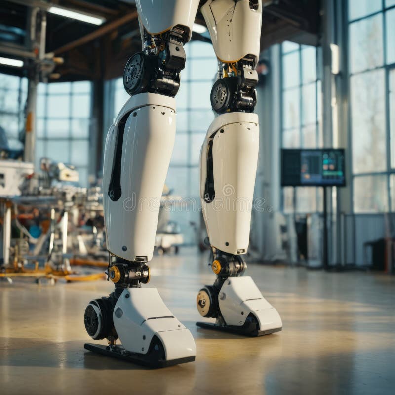 Robotic Legs in High-Tech Manufacturing Facility Stock Photo - Image of ...
