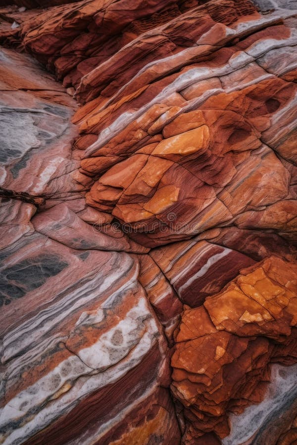 A Close Up View of a Rock Formation. Generative AI Image. Stock Photo ...
