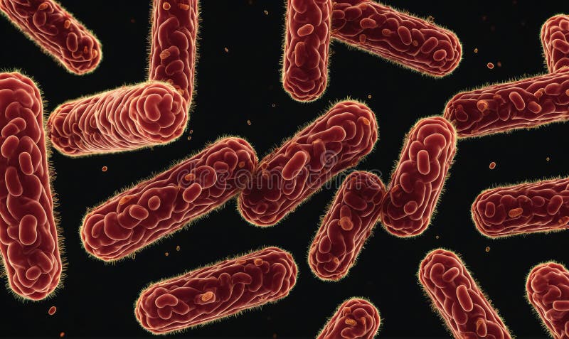 A Close-up View of Rod-shaped Bacteria, Taken through a Microscope ...
