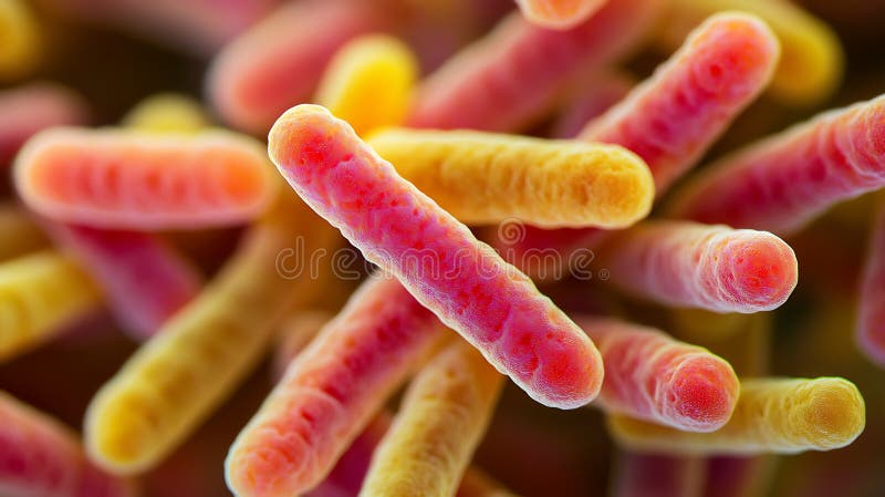 Microscopic World: a Close-Up View of Rod-Shaped Bacteria Under High ...