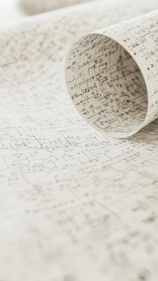 A Close-up View of Rolled-up Paper Densely Filled with Handwritten ...