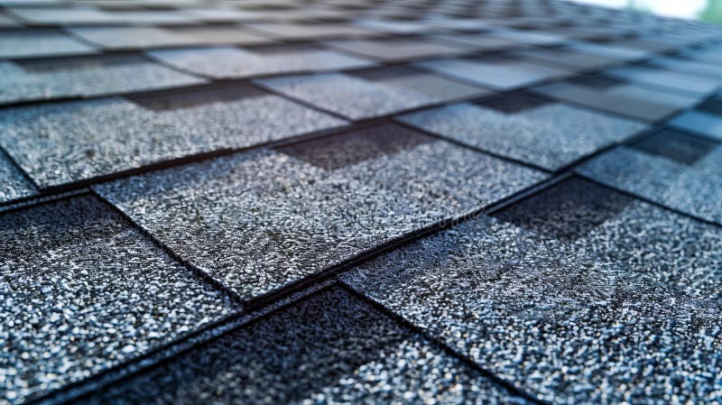 A Close Up View of a Roof with Shingles Stock Photo - Image of roof ...