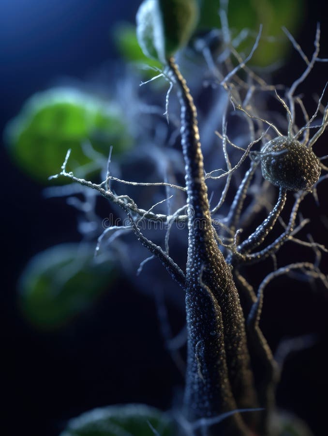 Close-up View of Root System of Plant, with Several Small Roots Visible ...