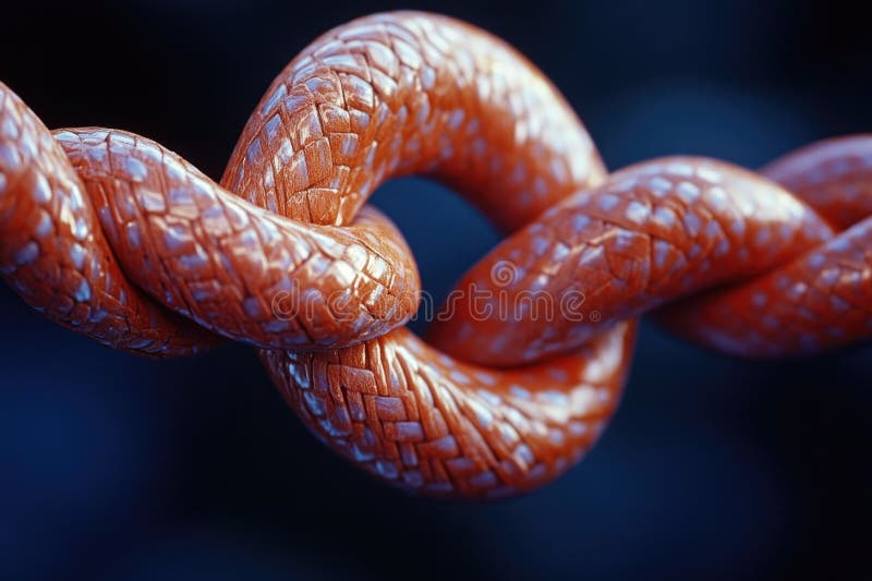 A Close-up View of a Rope with a Knot, Great for Depicting Detail or ...
